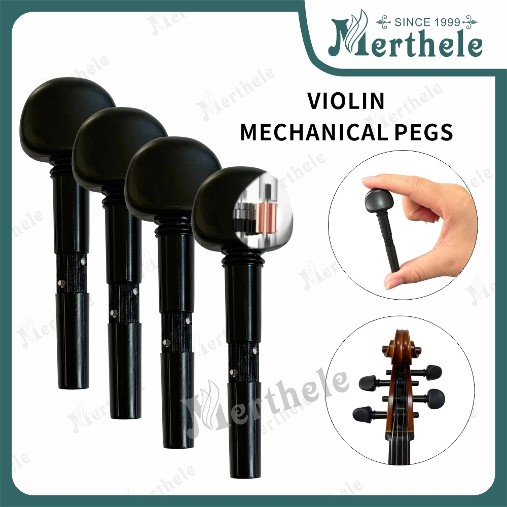 1 SET Violin Pegs Tuners Machine Heads Finetune Geared Violin Peg Set ...