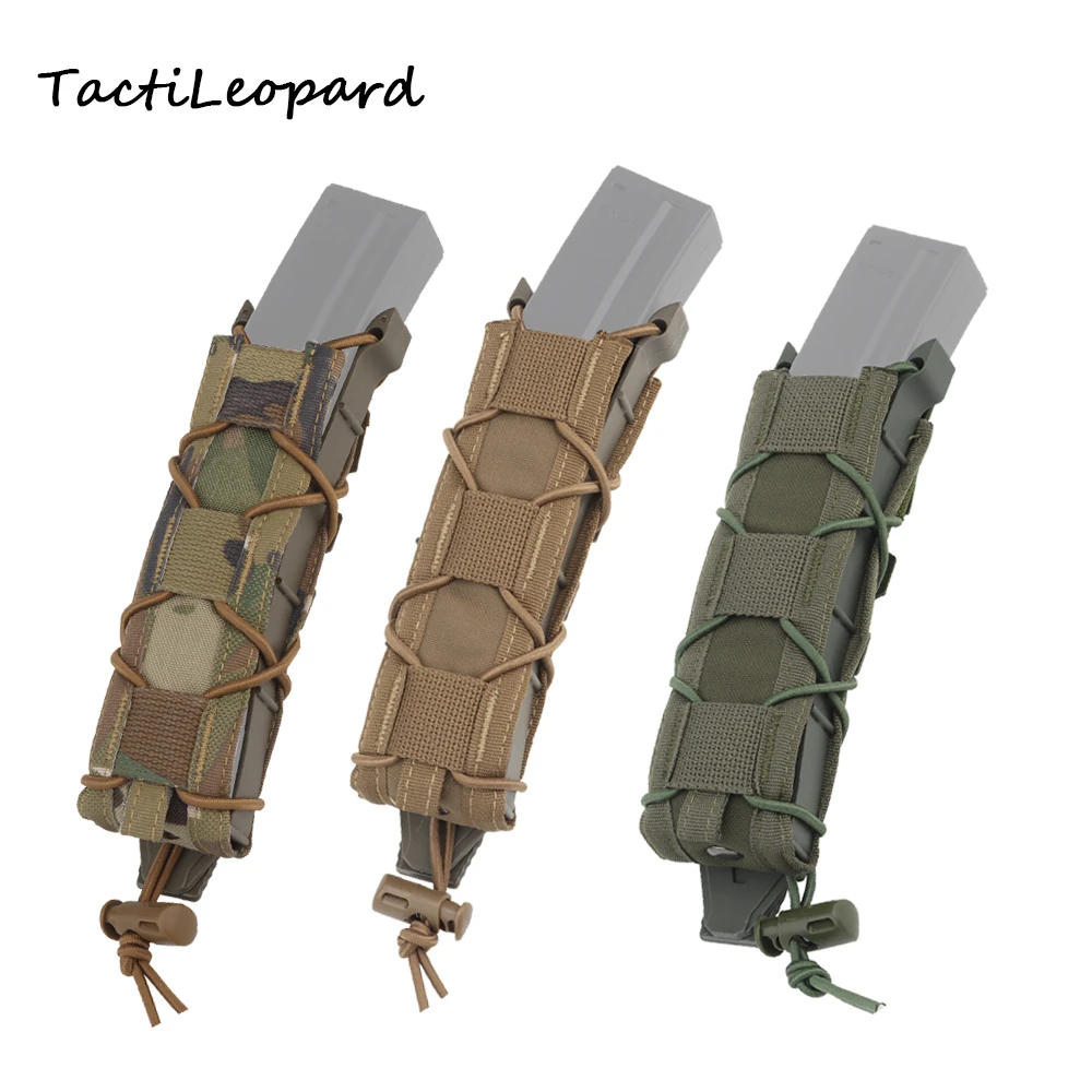Tactical Open Pistol Magazine Pouch Fits Mp5/mp7/.45 Long Single Molle ...