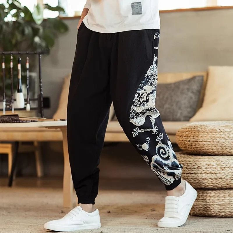 Chinese-Dragon-Harem-Pants-Men-Joggers-Sweatpants-Japanese-Streetwear ...