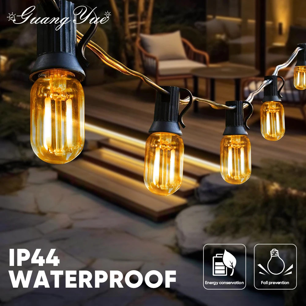 Vintage-T22-String-Lights-E12-Led-Amber-Bulb-110V-220V-Waterproof-2200K ...