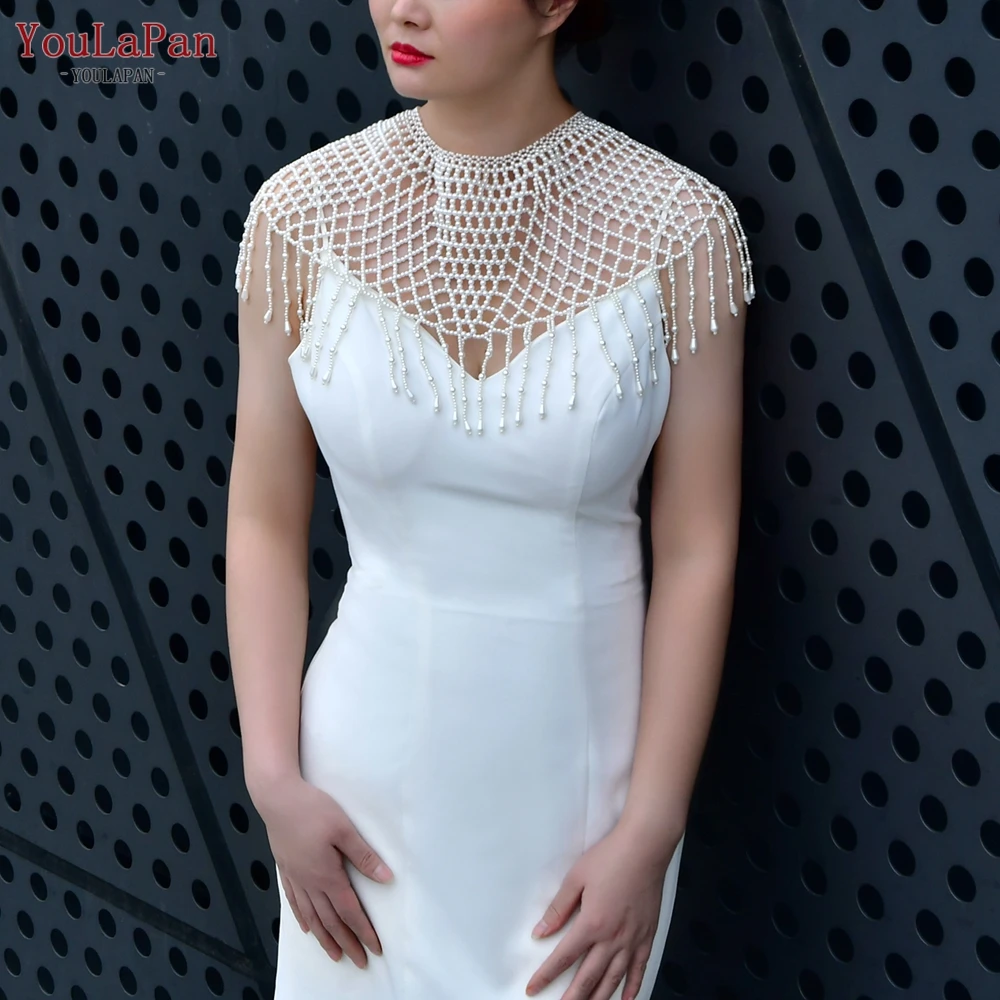 YouLaPan-G76-Luxury-Pearls-Necklace-Handmade-Wedding-Shawl-Bolero-Body ...