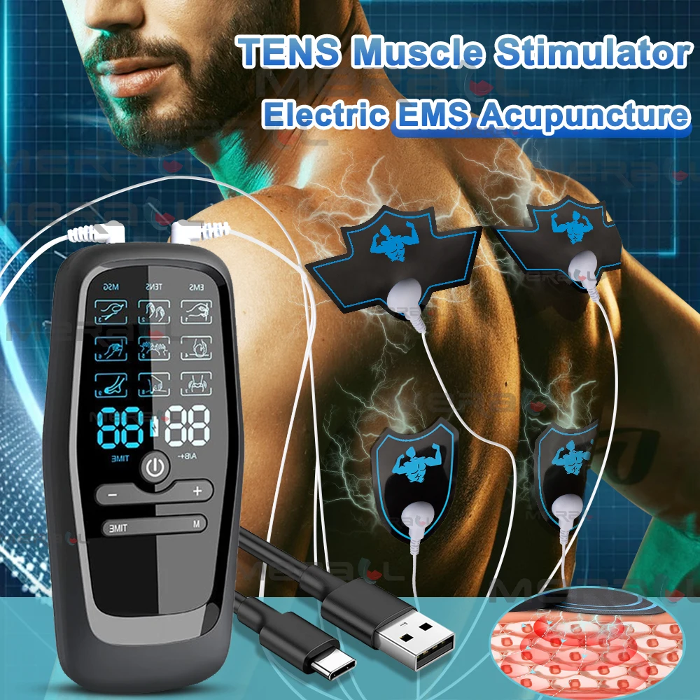Electric Muscle Therapy Stimulator Tens Muscle Stimulator Electric EMS ...