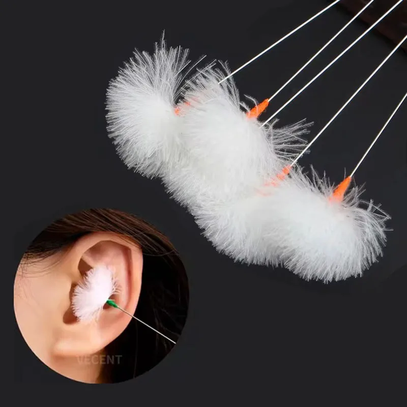 5-20PCS-Goose-Feather-Earpick-Wax-Remover-Curette-Adult-Bamboo-Handle ...