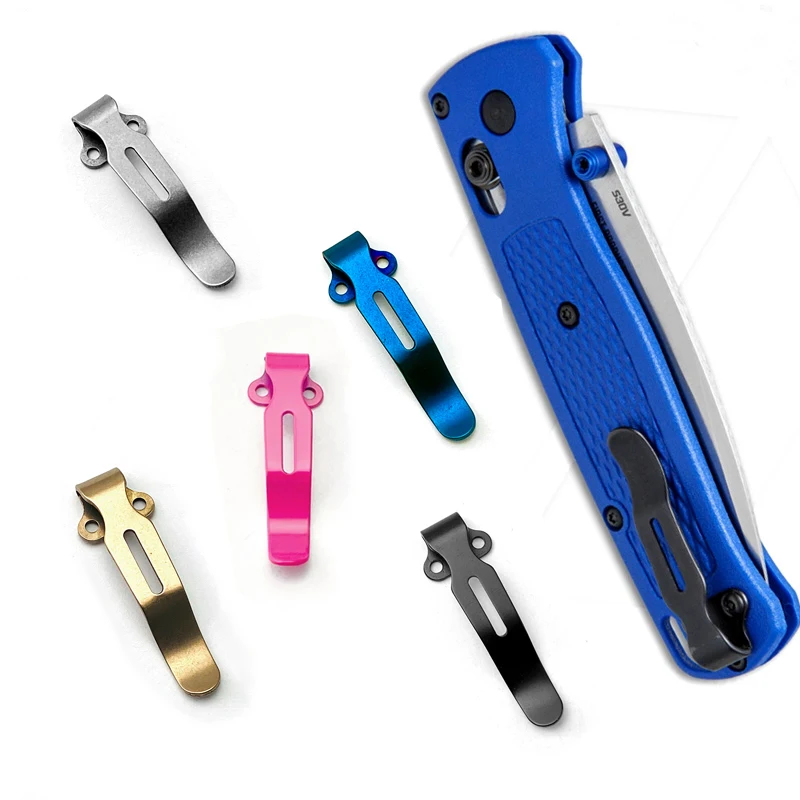 5-Colors-Stainless-Steel-Material-Knife-Original-Pocket-Clip-Back-Clamp ...