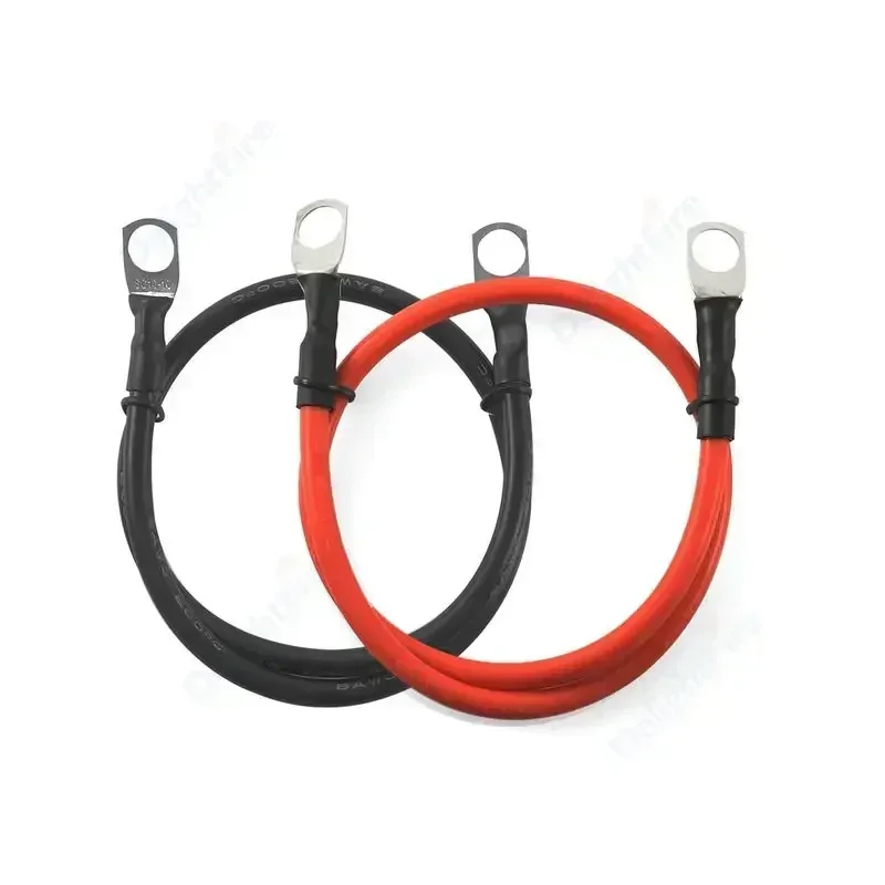 Terminal Cable Black Red Wire Silicone 8 6 4 3 0 AWG Stranded Soft Tin ...
