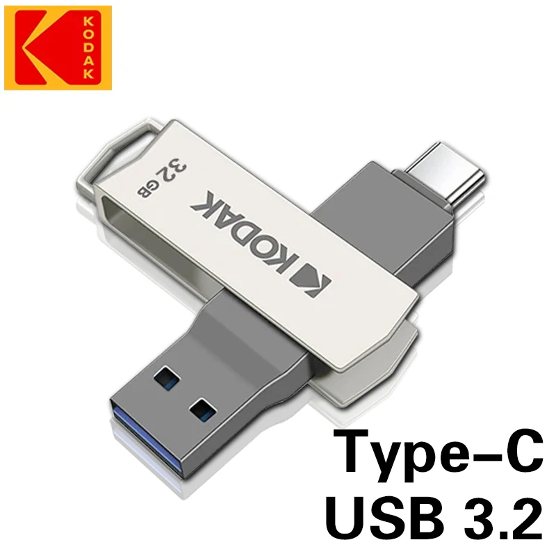 New-Kodak-2-in-1-Metal-USB-Flash-Drives-32GB-USB3-2-Pendrive-Type-C ...