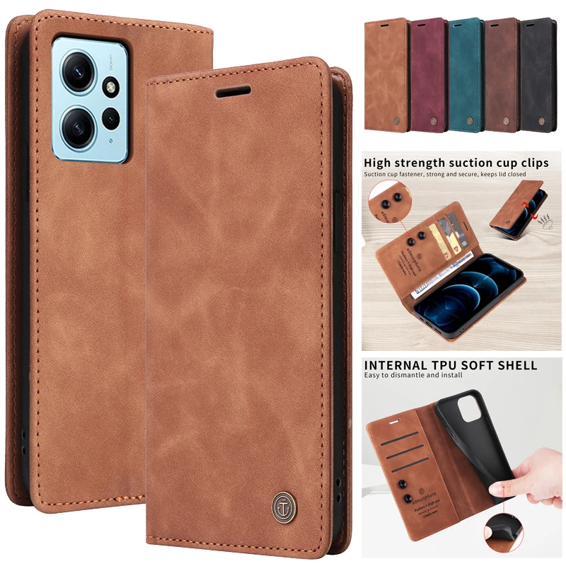 Wallet Flip Case on For Xiaomi Redmi Note 12 Turbo 12S Note12 Pro 4G ...