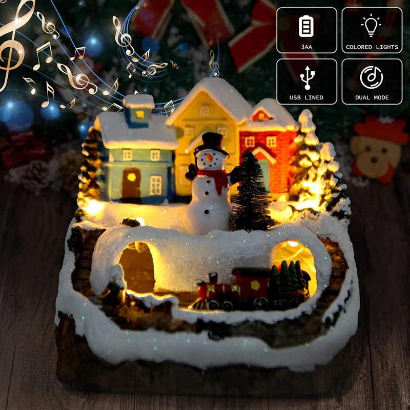 Christmas-Decoration-Snow-Village-House-Collectible-Building-Figurines ...