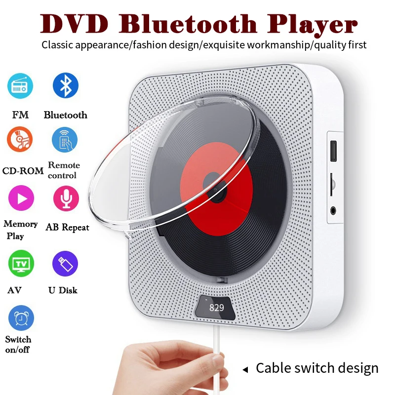 Portable-DVD-Player-With-Bluetooth-Home-Audio-With-Remote-Control-FM ...