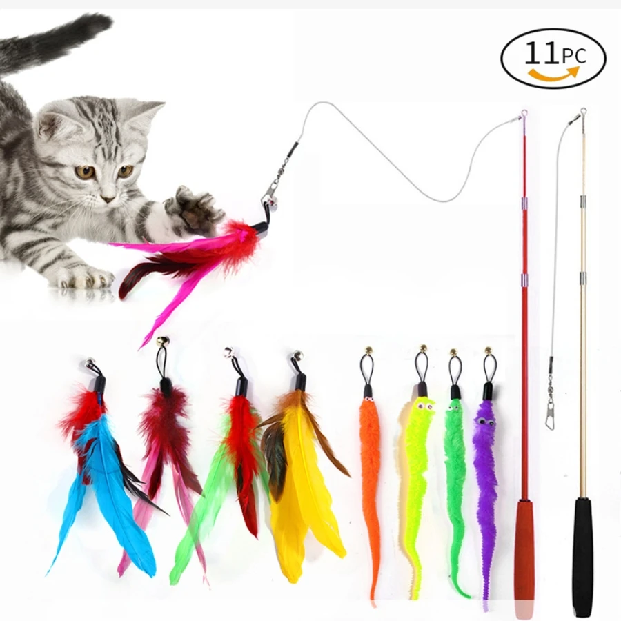 Pet-cat-toy-feather-replacement-head-teasing-cat-rod-fishing-rod ...
