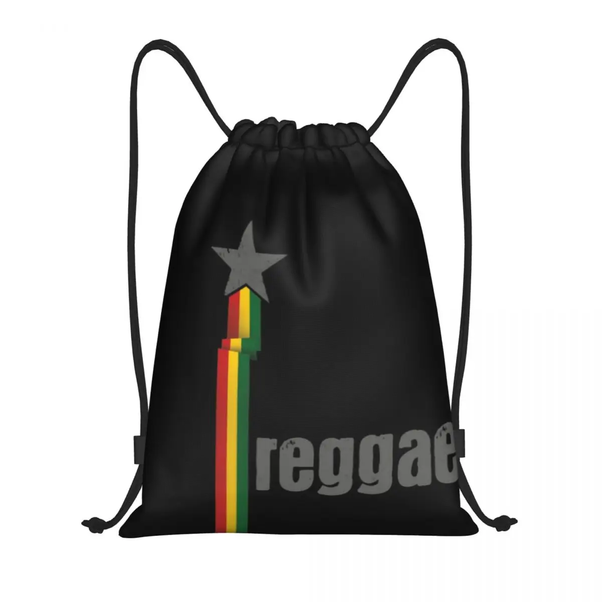 Rasta Colors Reggae With Star Drawstring Bag Men Women Portable Sports ...