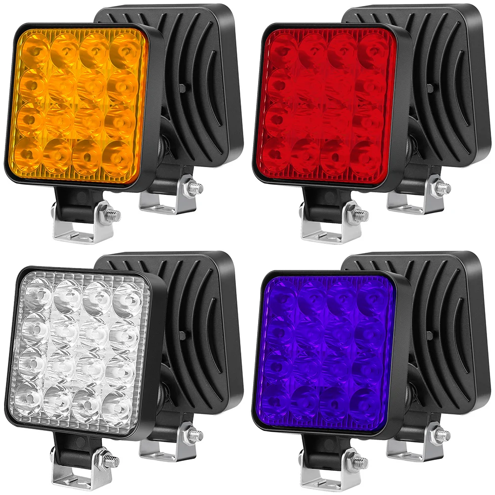 Four-Colors-48W-16LED-12V-24V-LED-Strip-Work-Light-For-Car-Truck-ATV ...