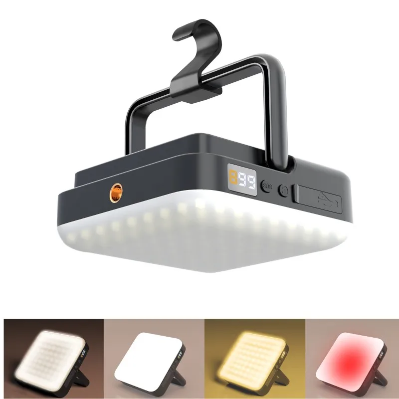 100w Led Tent Light 4 Modes Lantern Portable Emergency Power Bank Night ...