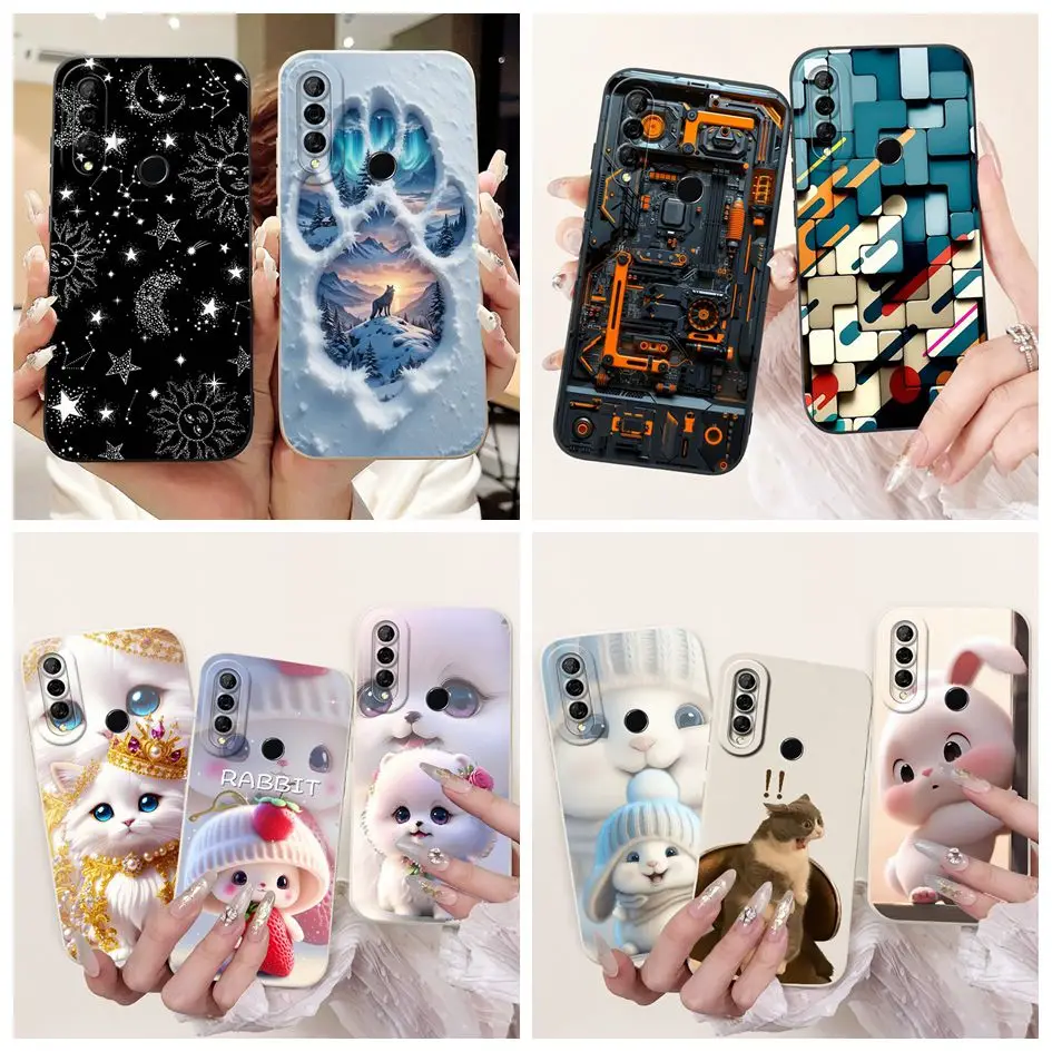 For Huawei Y6p Y7p 2020 Case ART-L28 ART-L29 MED-LX9 Cute Cartoon Full ...