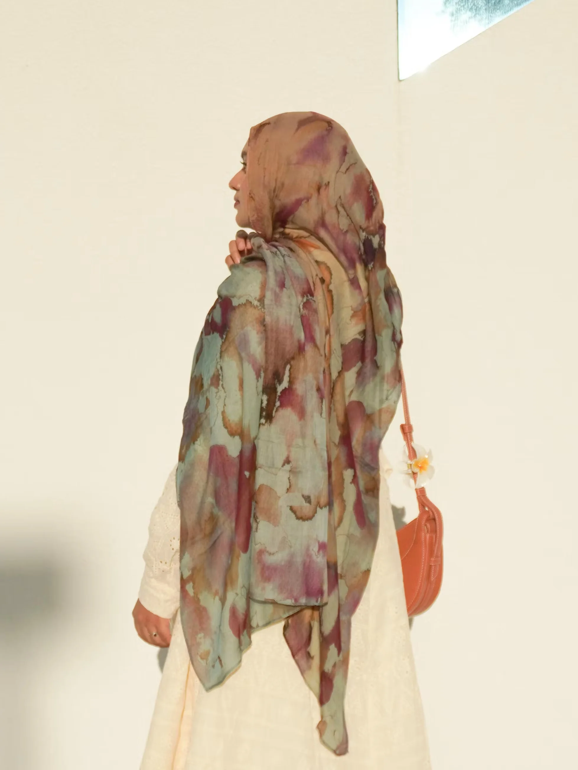 1Pcs Ramadan New Watercolor Hijab Print Women Bohemian Soft Muslim ...