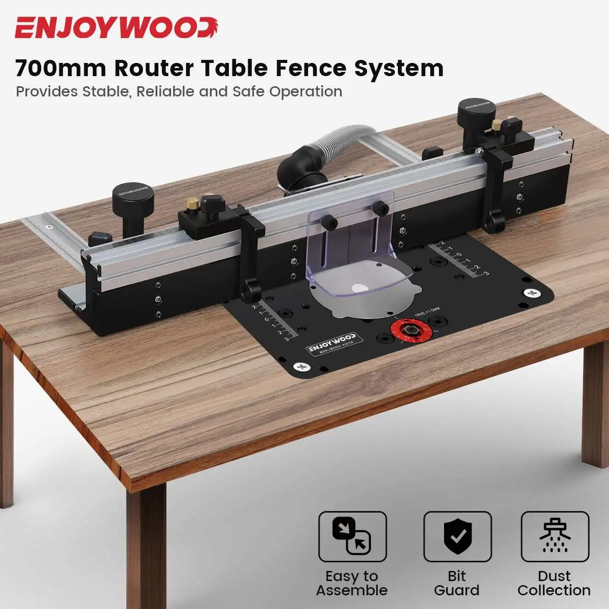 700mm-Woodworking-Router-Table-Fence-Aluminium-Alloy-Profile-Fence-with ...