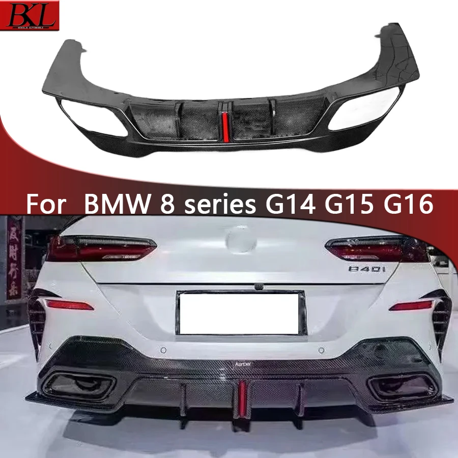 For BMW 8 series G14 G15 G16 Carbon Fiber KB style Car Rear Bumper ...