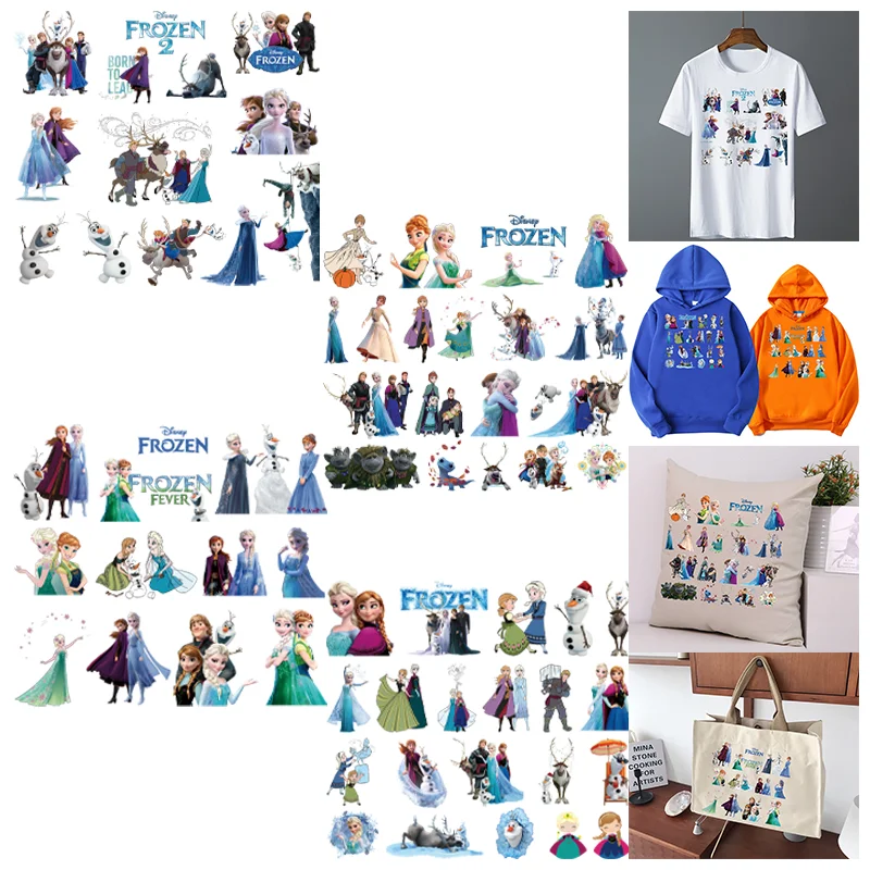 Parches-estampados-de-dibujos-animados-de-Frozen-de-Disney-pegatinas-de ...