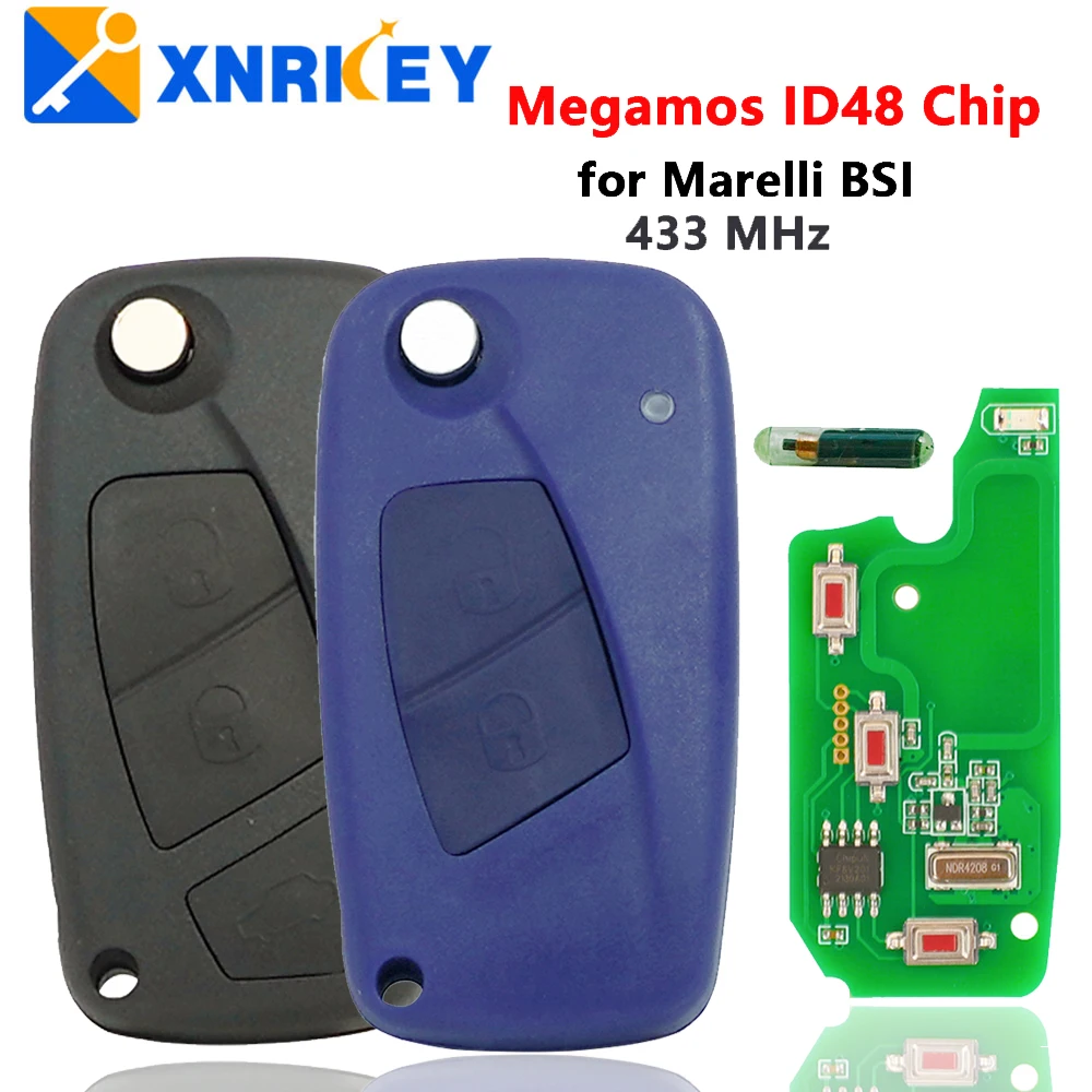 XNRKEY-2-3-Button-Remote-Car-Key-Megamos-ID48-Chip-433Mhz-for-Fiat ...