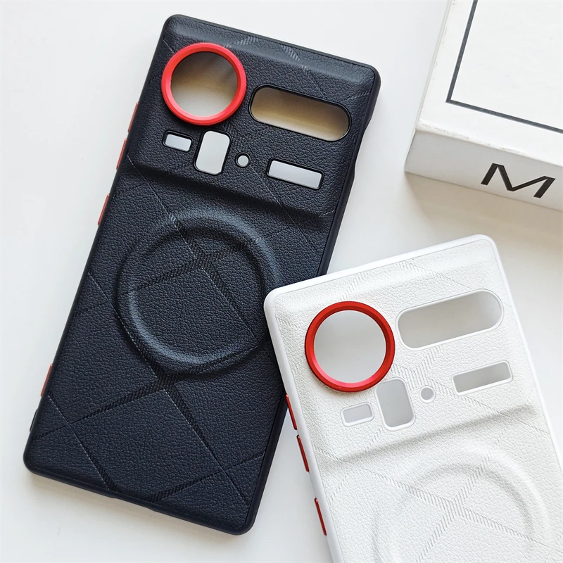 For Nubia Z80 Ultra Case Magnetic MagSafe Luxury Stripe Silicone ...