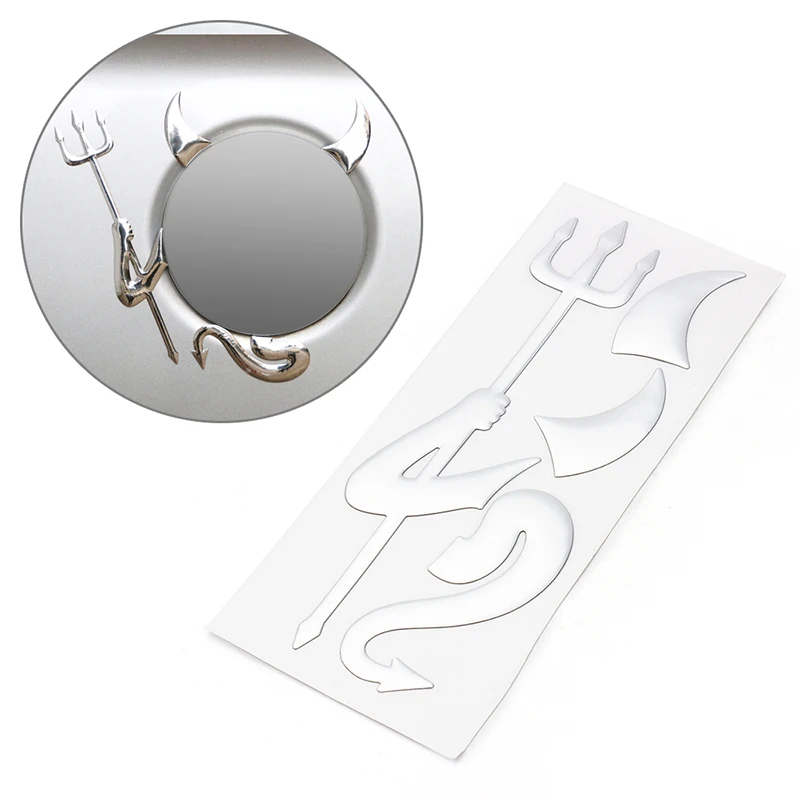 3D-Chrome-Devil-Decal-Car-or-Truck-Custom-Demon-Stickers-W-Horns-car ...