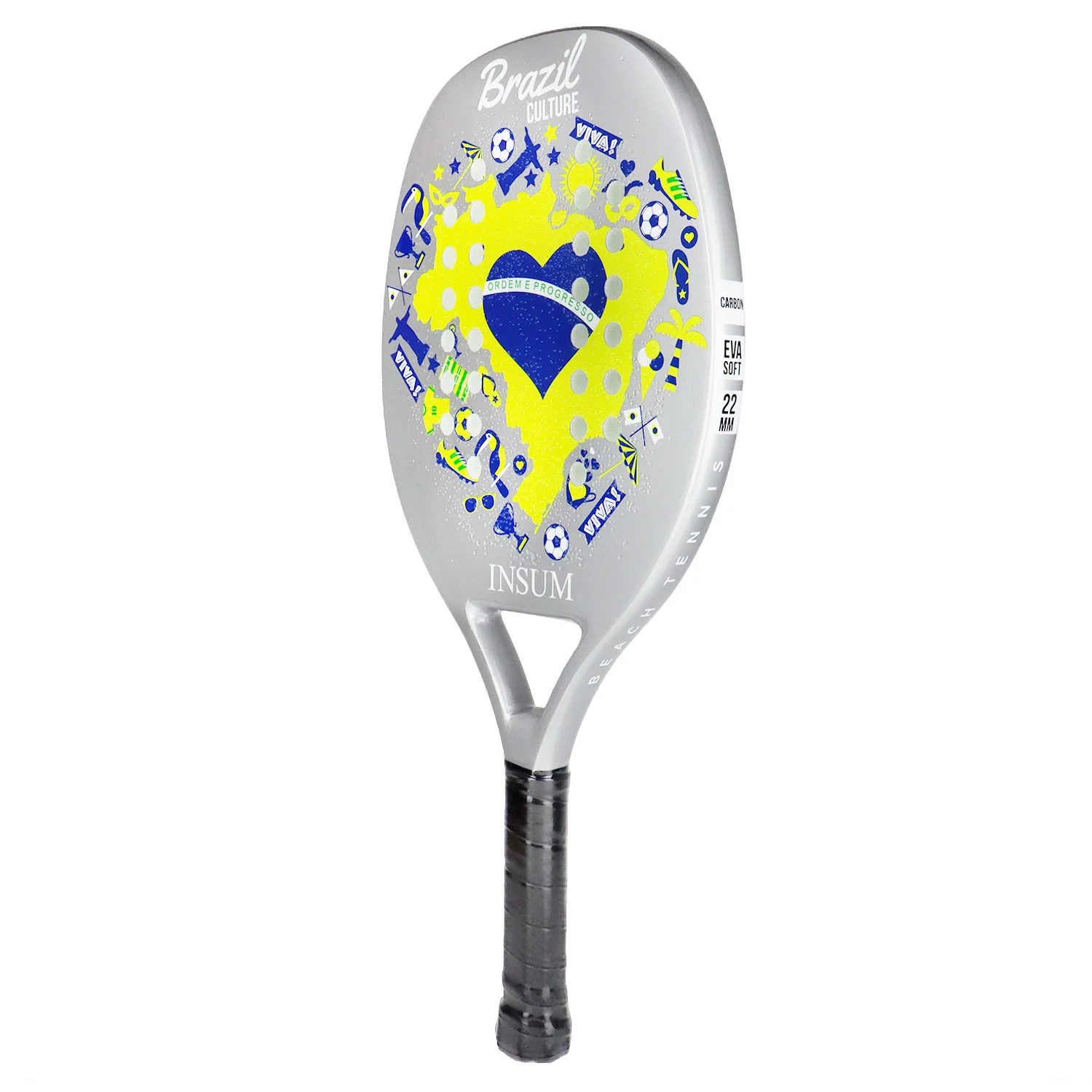 Brazil Beach Tennis Racquet Racket Beach Tennis Full Carbon Fiber EVA ...