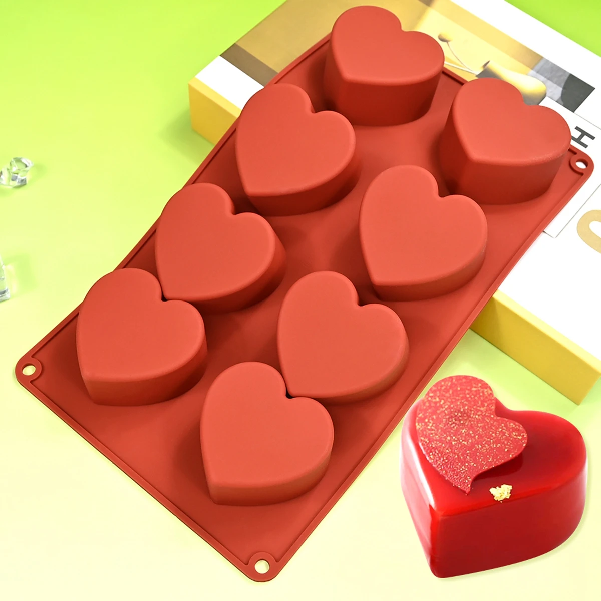 Silicone-Pastry-Mold-Heart-Shape-Dessert-Mousse-Cake-Molds-for-Baking ...
