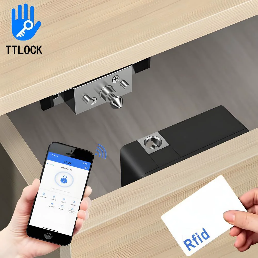 Electronic-Cabinet-Lock-Smart-NFC-RFID-Locks-Hidden-DIY-Cabinet-Lock ...