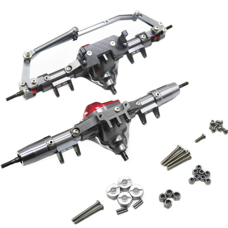 1-10-RC-Rock-Crawler-Car-Axial-CNC-Metal-Front-Rear-Axle-with-Servo ...