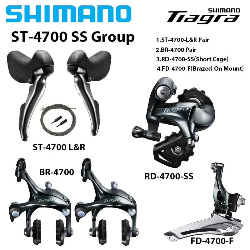 SHIMANO-TIAGRA-4700-2x10Speed-Groupset-ST-4720-Shifter-4700-Front-Rear ...