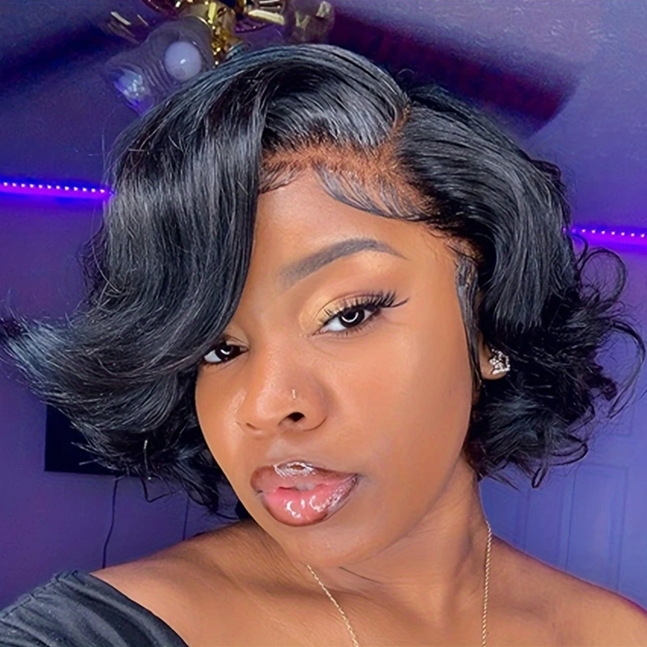 13-4-Bob-Wave-Human-Hair-Wigs-For-Women-Short-Human-Hair-Wigs-Frontal ...