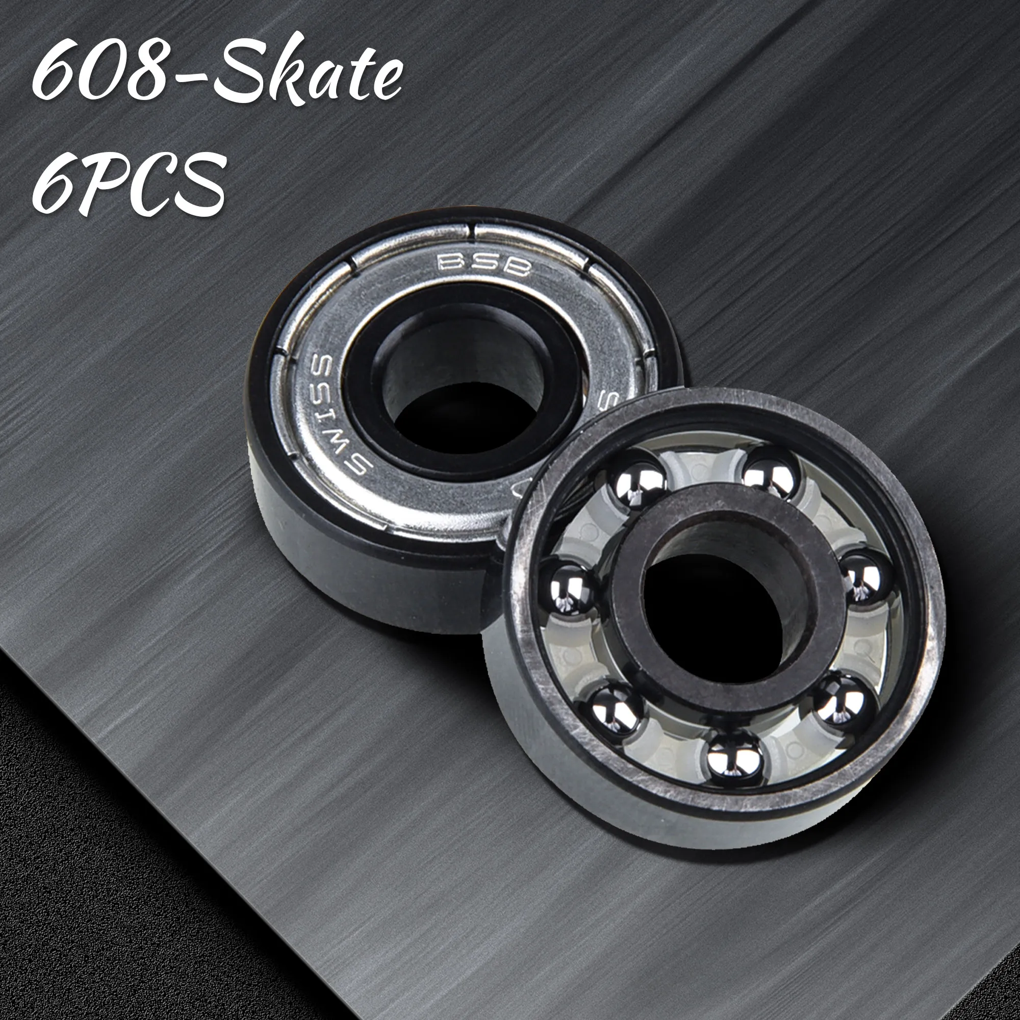 6PCS-ABEC-11-Mixed-Ceramic-Ball-Wheel-Shoe-Bearing-608Z-608RS-High ...