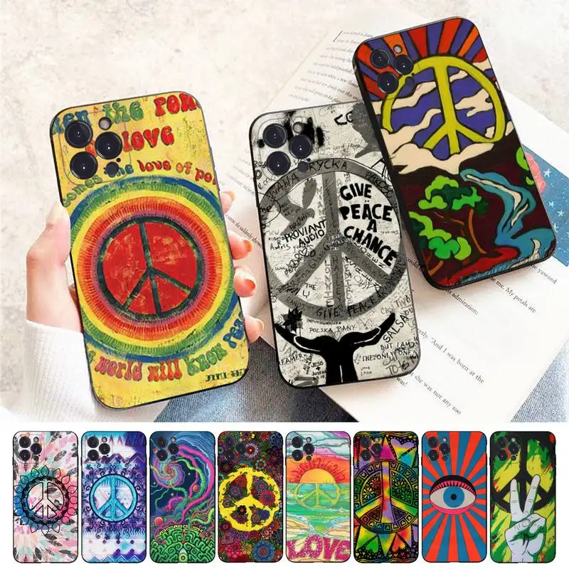 Hippy-Hippie-Psychedelic-Art-Peace-Phone-Case-For-iPhone-14-11-12-13 ...