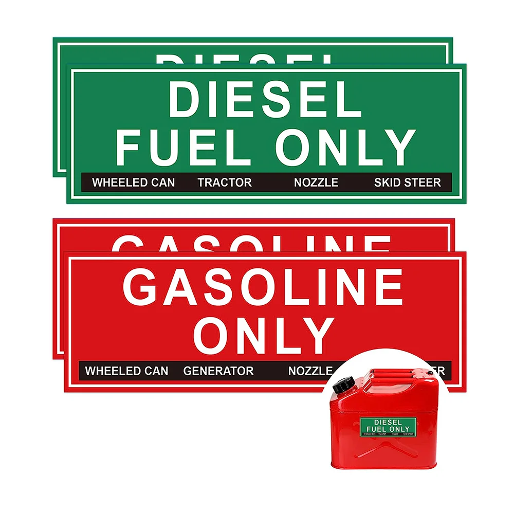 12Pcs Diesel Only Sticker Sign 2 * 6 Inch Gasoline Only Decals Adhesive ...