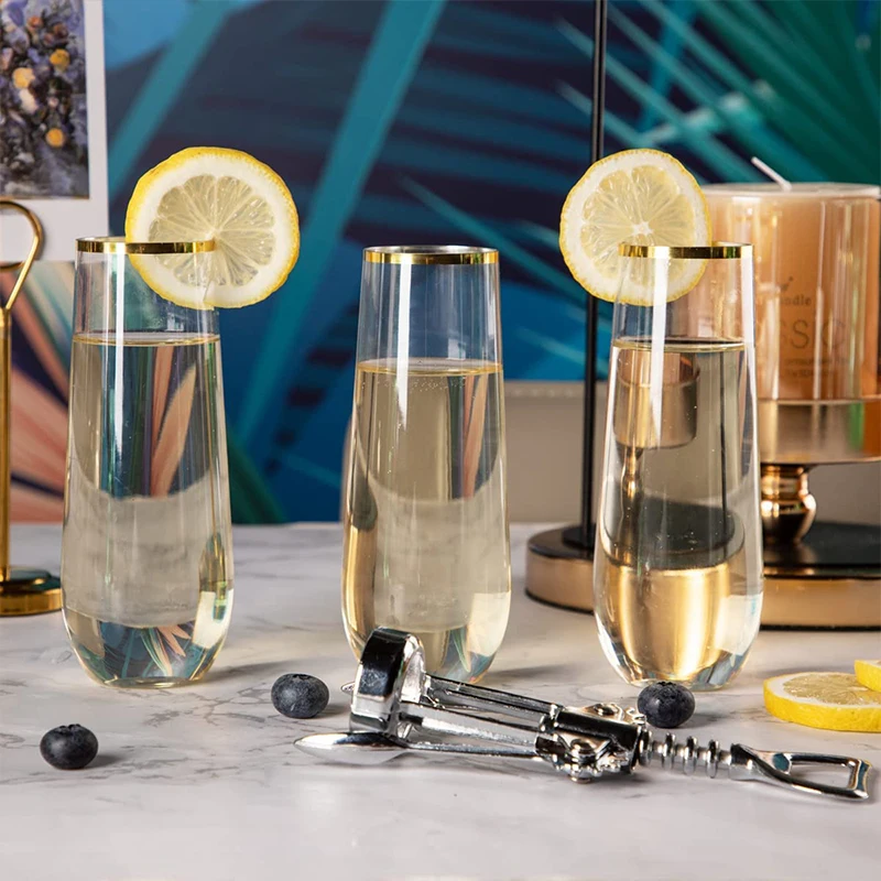 6-48pcs-Disposable-Whisky-Cup-9oz-Champagne-Transparent-Plastic-Whiskey ...