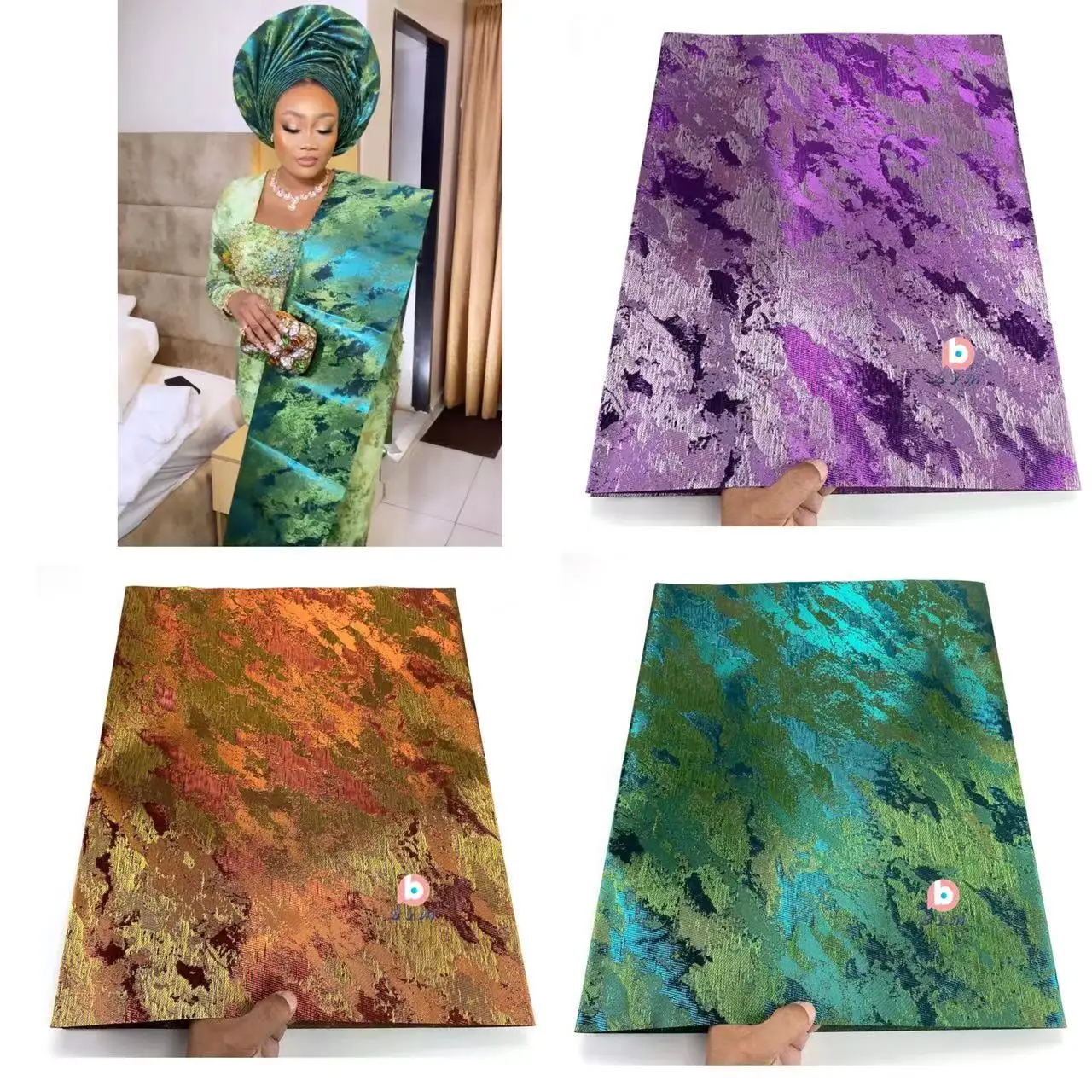 LUXURY 3D Swiss GELE Gandmaster African Multi Sego Headtie 2pcs/Bag 057 ...