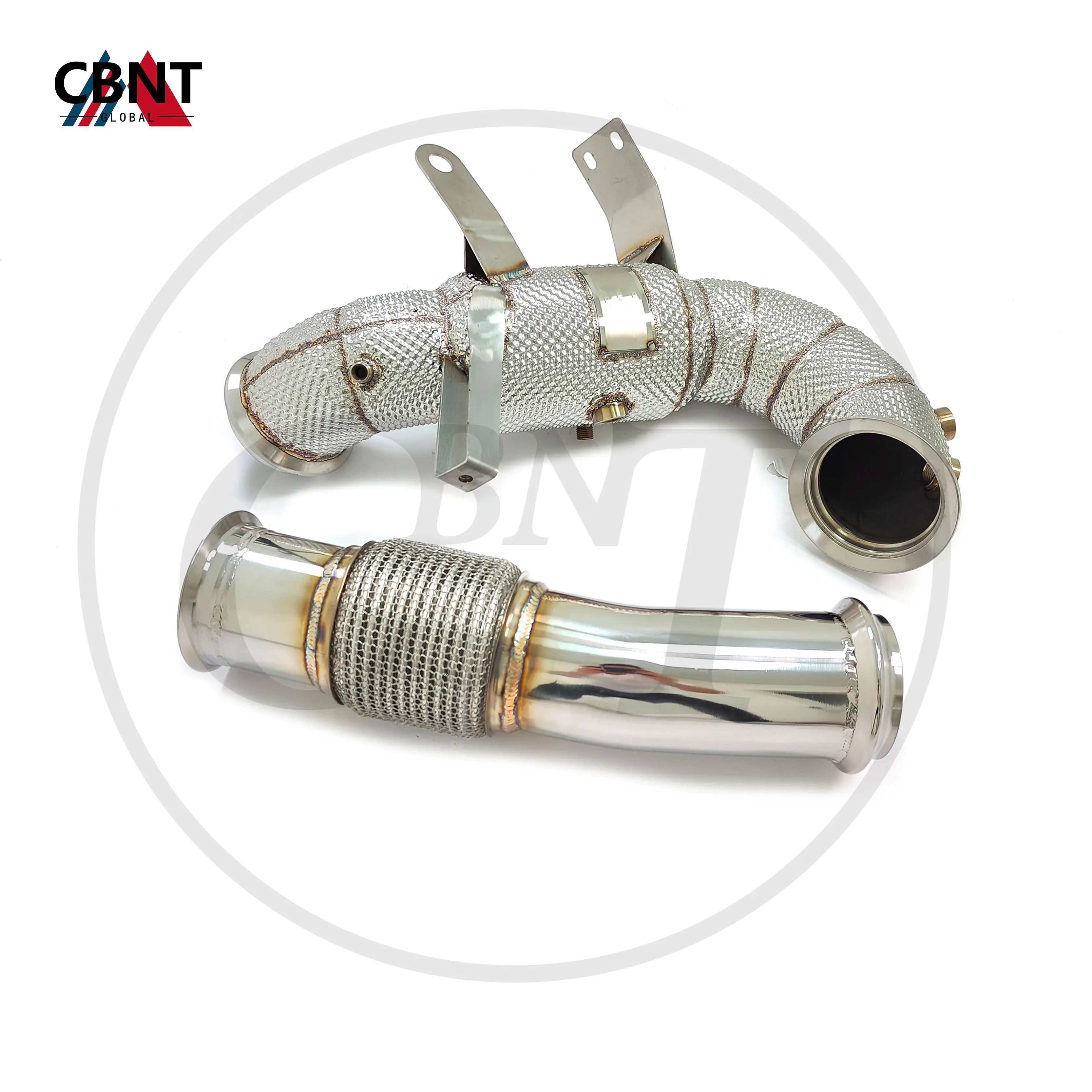 CBNT Exhaust System Performance Catted/Catless Downpipe for Benz A45 ...