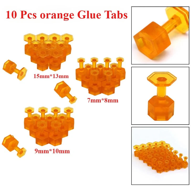 10pcs orange Glue Tabs Dent Removal Tools Car Paintless Dent Repair ...