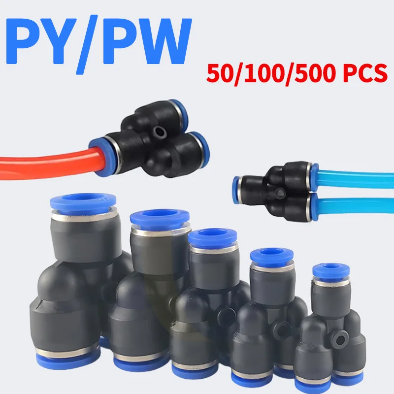 20-100-500-PCS-Push-to-Connect-Pneumatic-Fittings-Kit-Air-Water-Hose ...