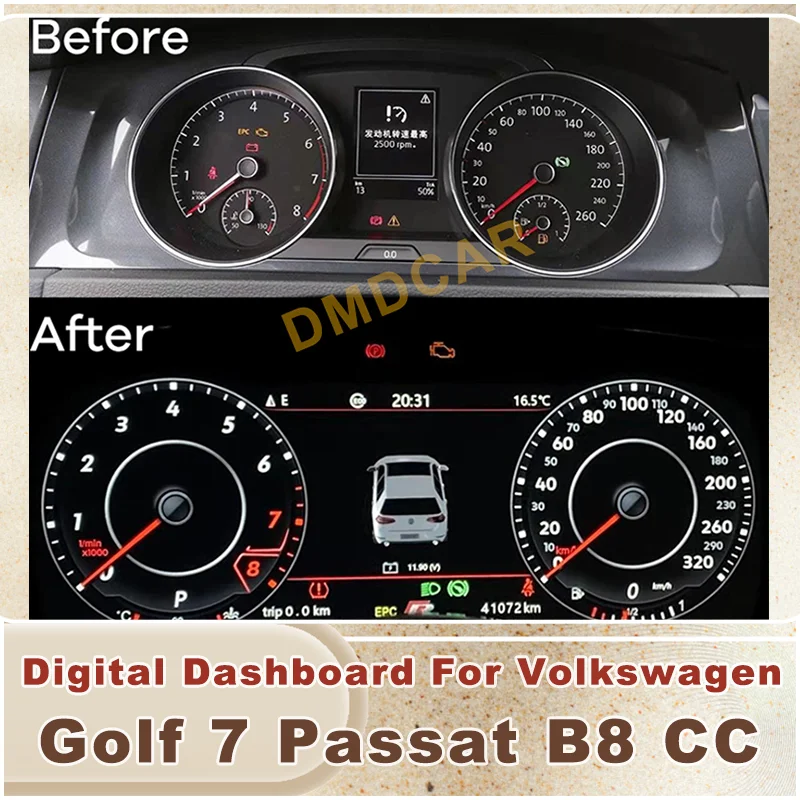 LCD-Digital-Dashboard-Panel-Virtual-Instrument-Cluster-Speedometer-for ...