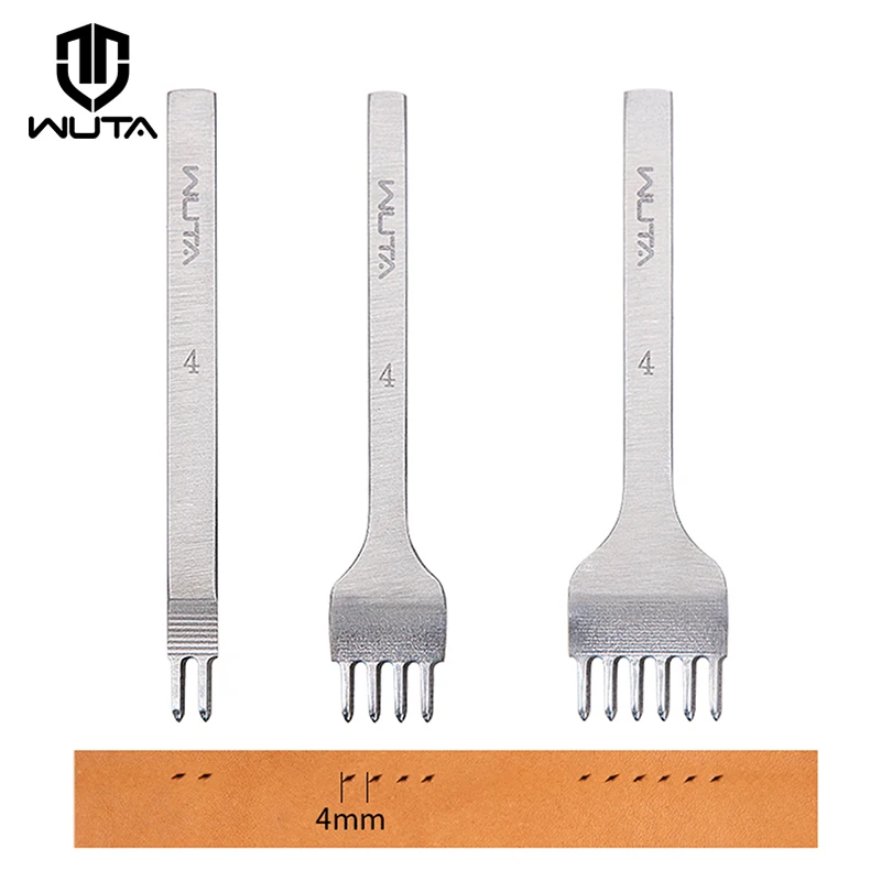 WUTA-4mm-2-4-6-teeth-Basic-Leather-Chisel-Tool-Diamond-Pricking-Iron ...