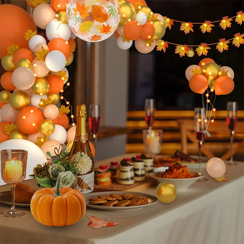 Orange Balloon With String
