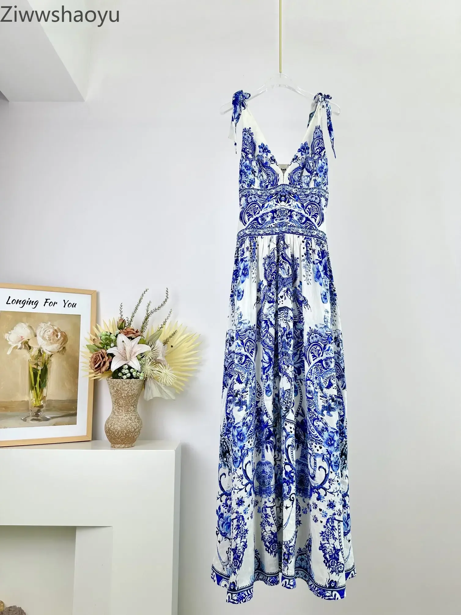 High-Quality-Autumn-Women-Fashion-Runway-Designer-Silk-Linen-Flower ...