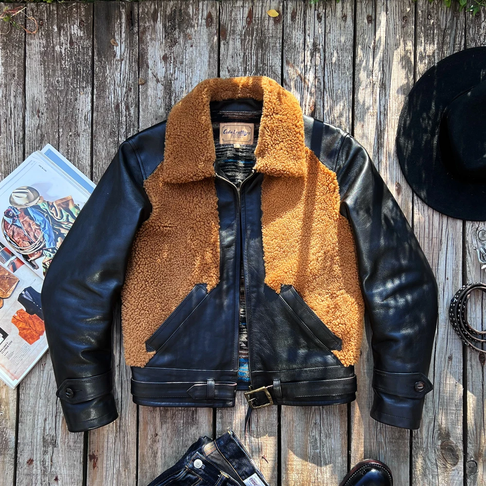 Tailor Brando Lamb Hair Patchwork Tea Core Horse Leather Brown Bear ...