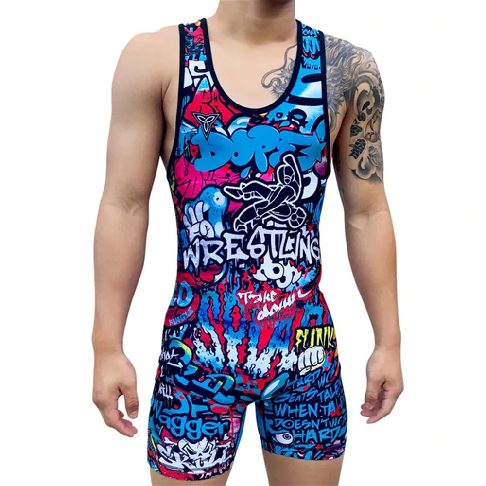 Mono-de-lucha-libre-para-hombre-ropa-deportiva-para-Fitness-correr ...