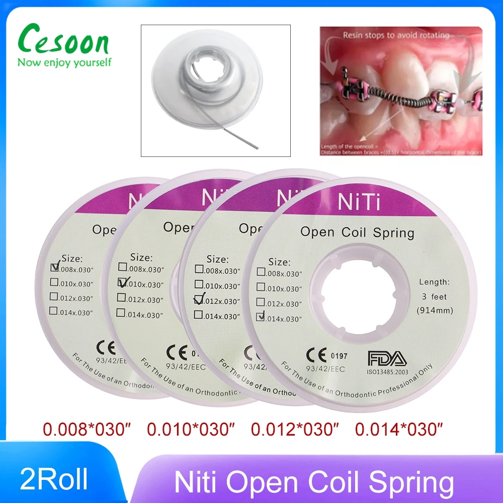 2Rolls-Dental-Orthodontic-Niti-Open-Coil-Spring-Dia-0-008-0-010-0-012-0 ...