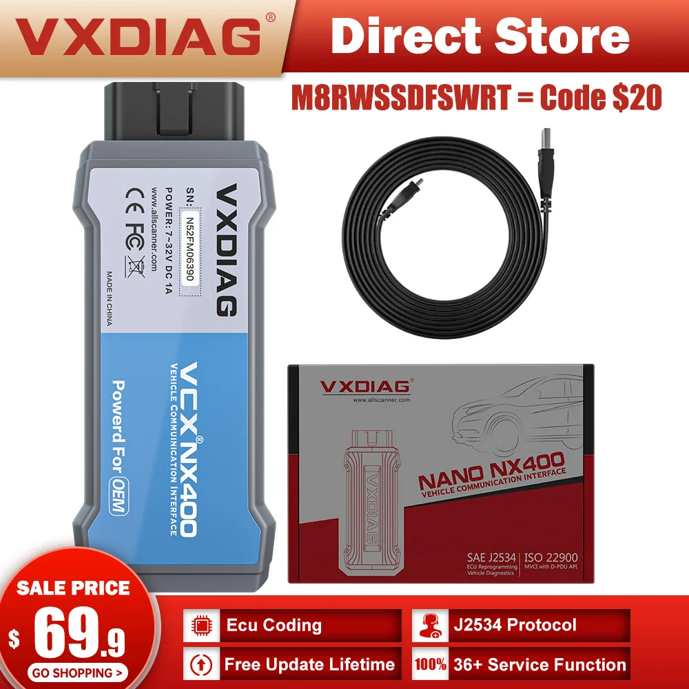 VXDIAG-VCX-NANO-NX400-For-Toyota-J2534-Programming-Techstream-For-Lexus ...
