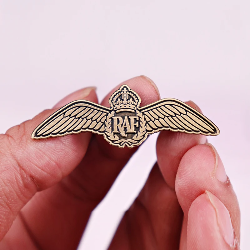 RAF-Enamel-Pin-Royal-Air-Force-Retro-Wing-Brooches-Military-Cloth-Badge ...