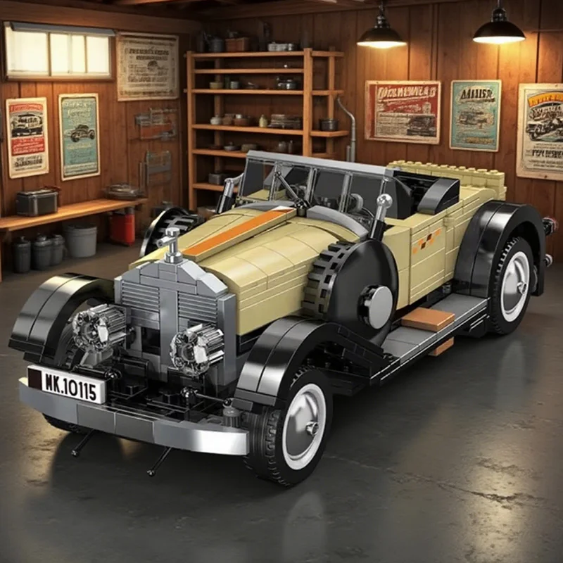 897 STKS Volwassenen Klassieke Cabriolet Auto MOC 10115 Bouwstenen ...
