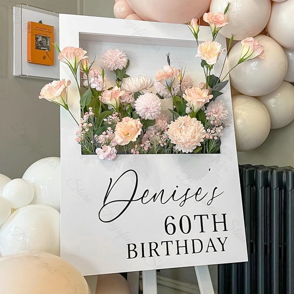 Personalized-Flower-Box-Welcome-Sign-52x40cm-Custom-Birthday-Sign ...